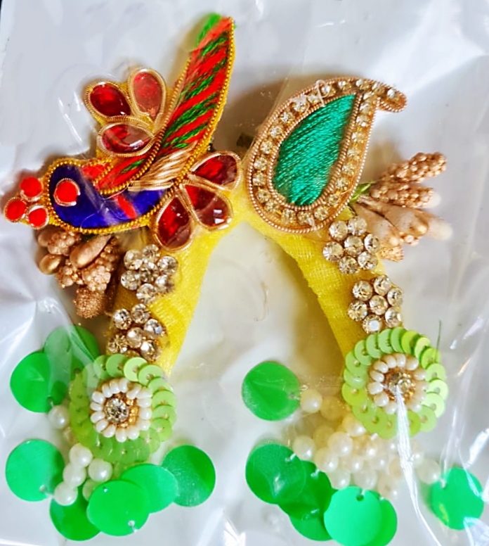 Multicolor Chandrika for Radha Rani/ Laddu Gopal - Adjustable Chandrika