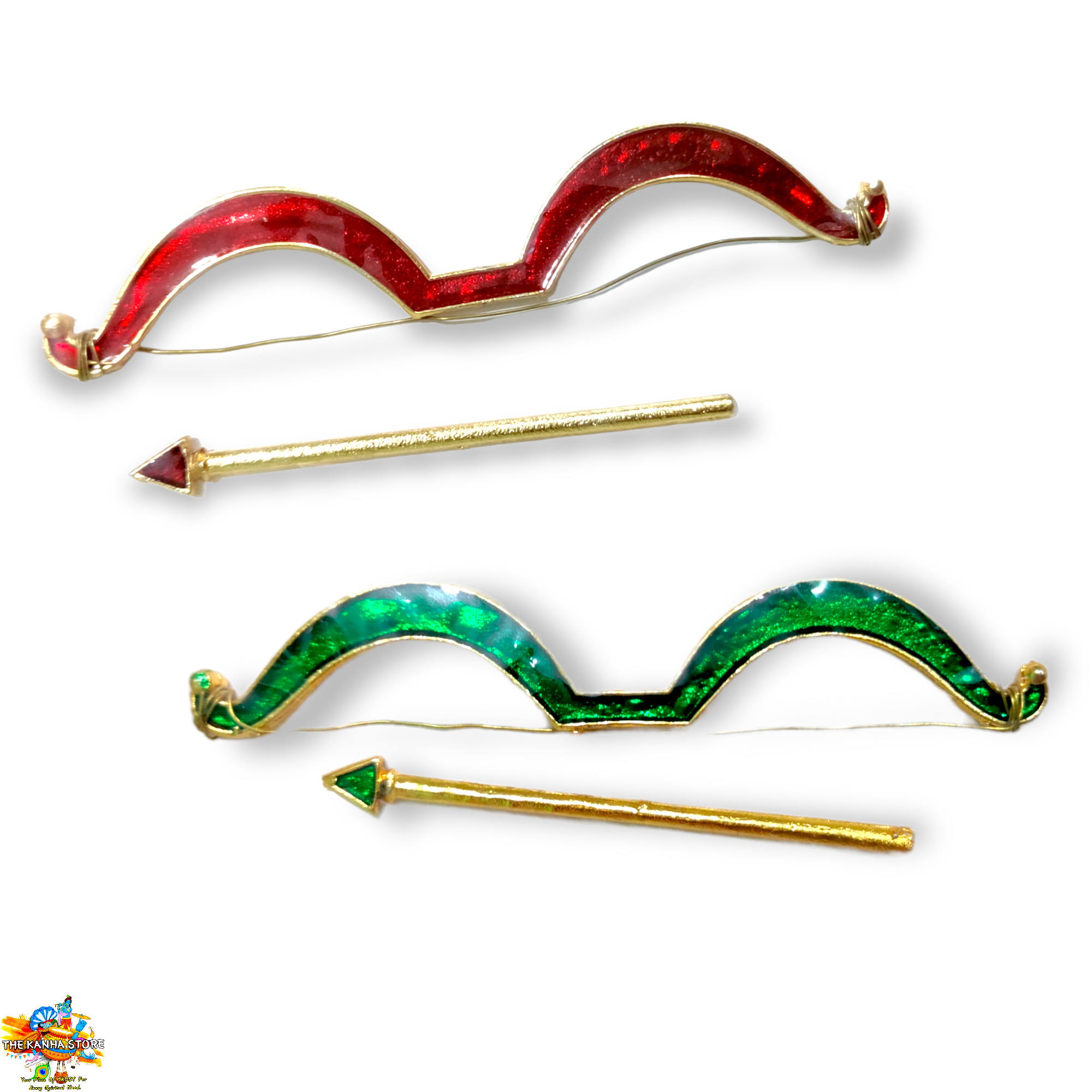 Shree Ram Dhanush Baan- Pack of 2 Metal Bow Arrow Set