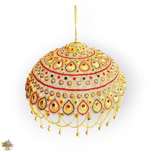 Big Metal Temple Chhatra - Royal Golden Chatar Canopy For Puja