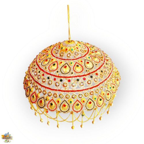 Big Metal Temple Chhatra - Royal Golden Chatar Canopy For Puja